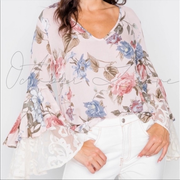 Hummingbird | Tops | Nwt Hummingbird Brand Soft Floral Lace Top | Poshmark